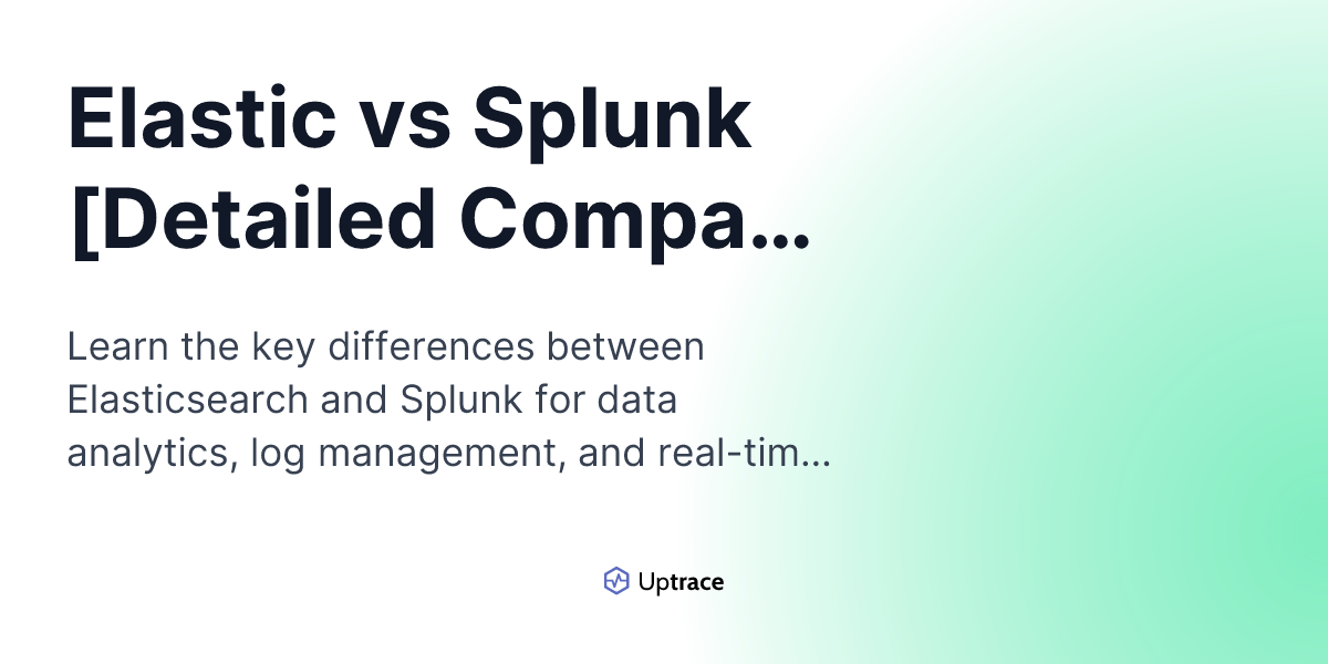 Elastic vs Splunk [Detailed Comparison 2025] | Uptrace