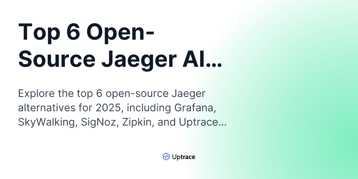 Top 6 Open-Source Jaeger Alternatives [comparison 2025] | Uptrace