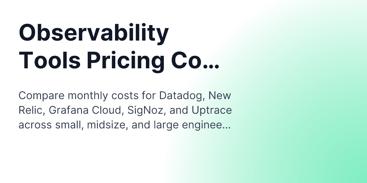Observability Tools Pricing Comparison [2026] | Uptrace
