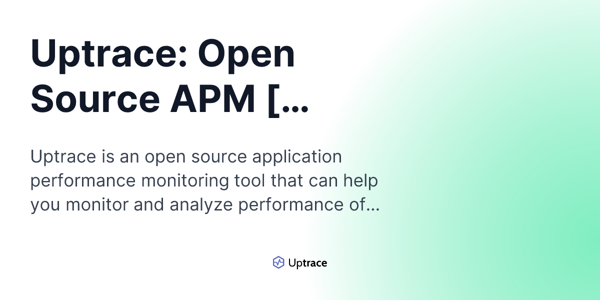 Uptrace: Open Source APM [Forever Free] | Uptrace