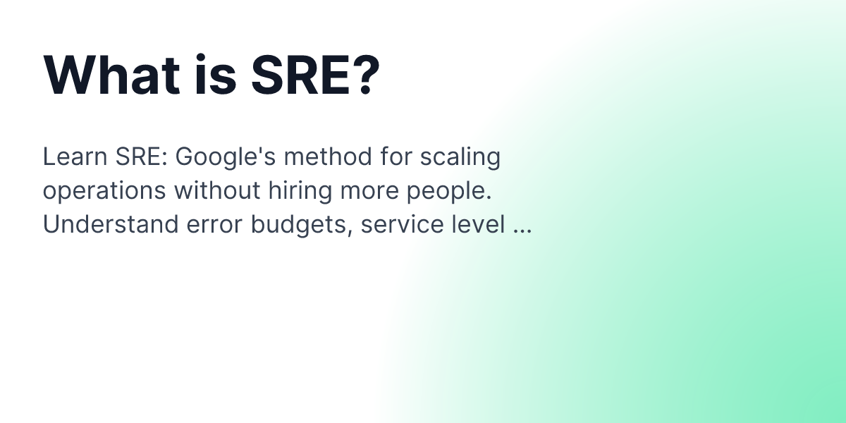What is SRE? | Uptrace