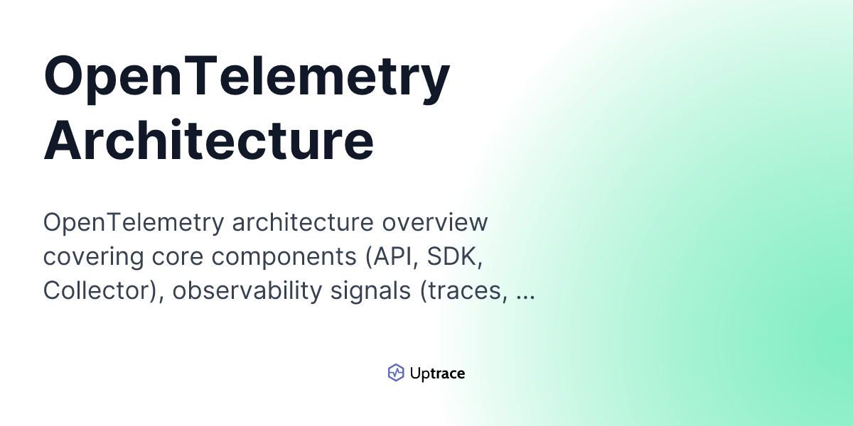 OpenTelemetry Architecture | Uptrace